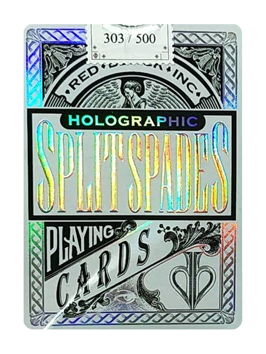 SPLIT SPADES (Holographic White Edition) Playing Cards by DAVID BLAINE – MADISON.cards